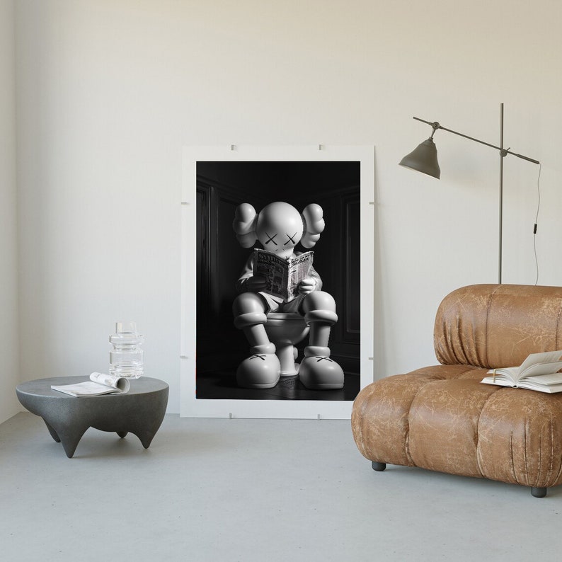 Kaws on the Toilet, Hypebeast Single Poster,printable KAWS Graffiti ...