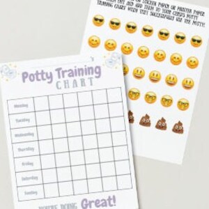 Emoji Potty Training Chart - Etsy