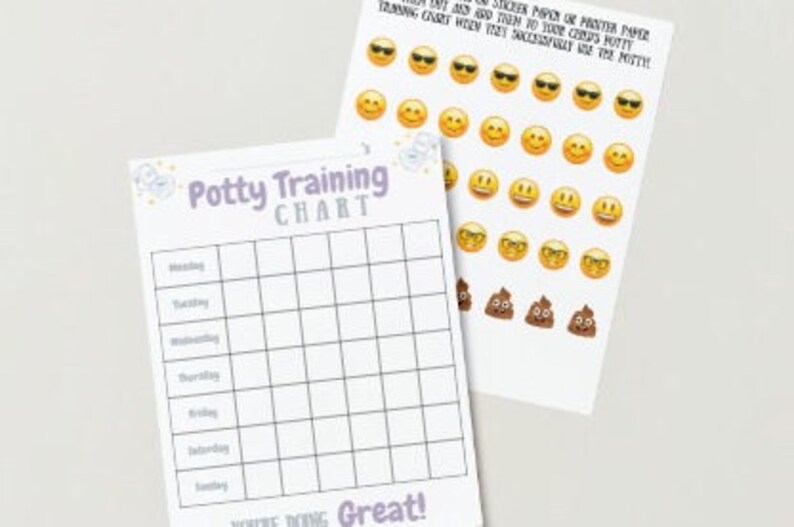 Emoji Potty Training Chart - Etsy