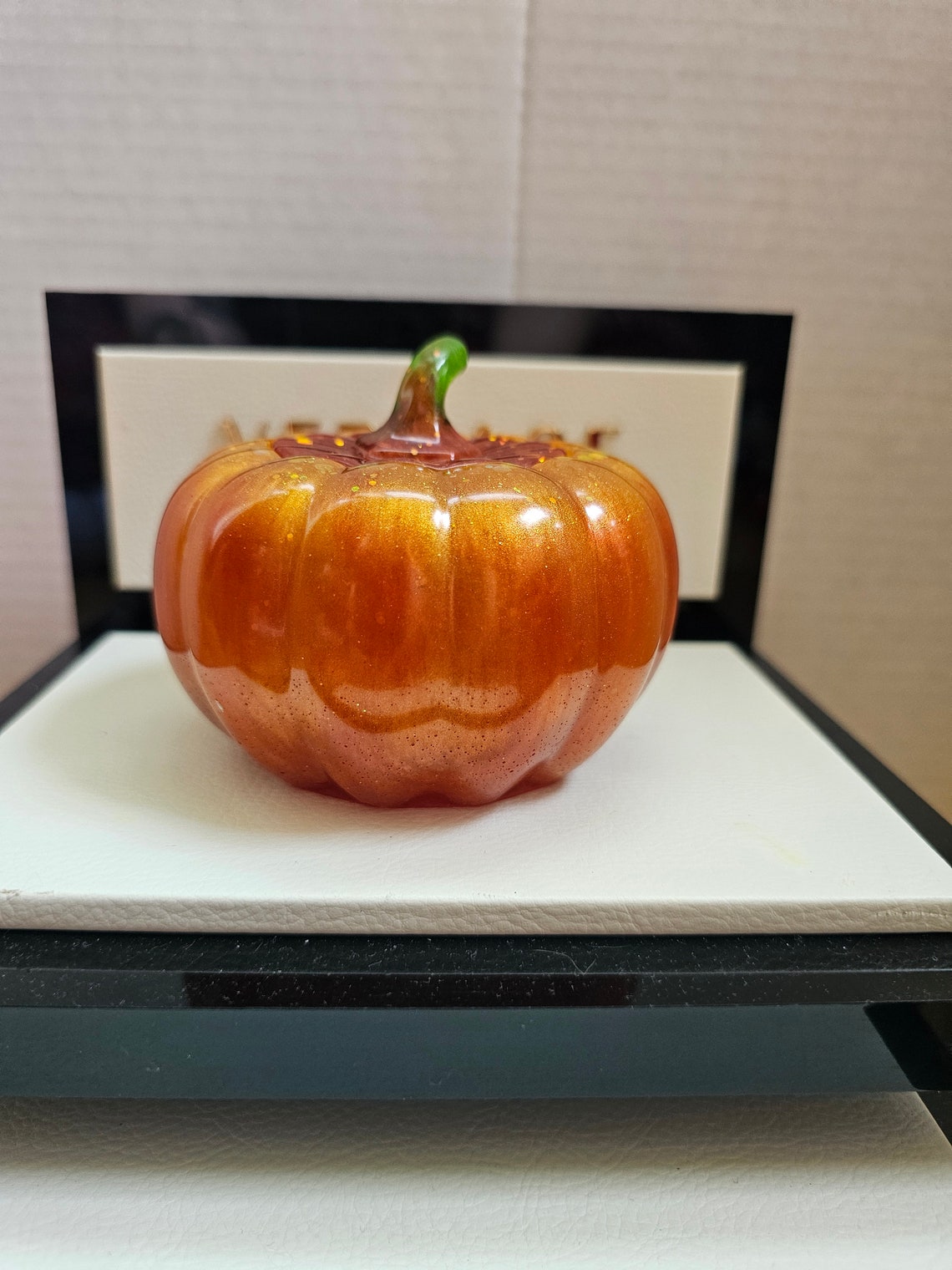 Handmade Glitter Epoxy Resin Pumpkin: Halloween Trinket Box. Halloween ...