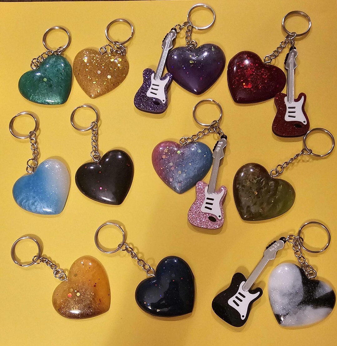 Taylor Swift Inspired Resin Heart Keychains! 1 for Every Album! Lot of ...