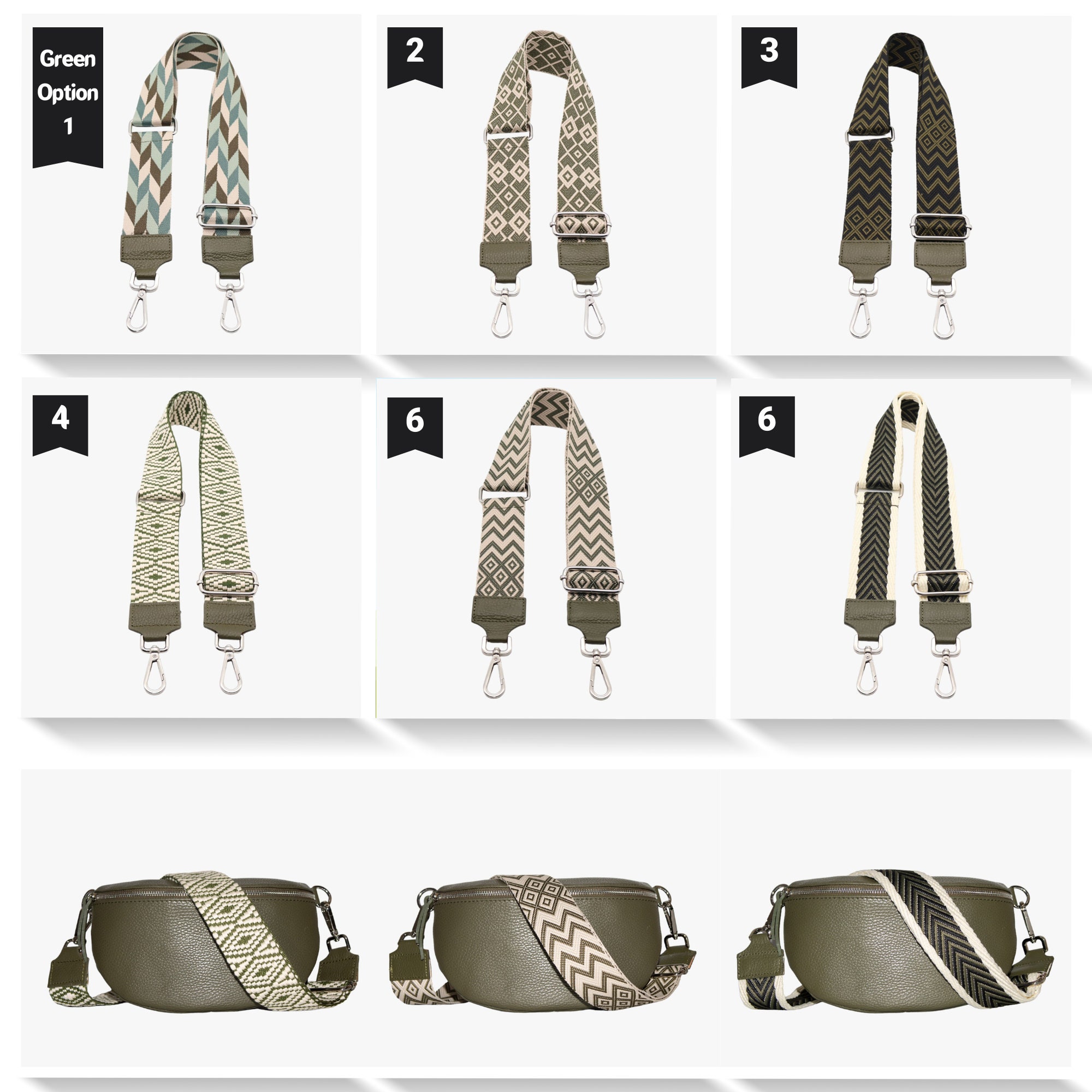 Crossbody Bag Strap, Black Bag Strap, Interchangeable Strap for Bum ...