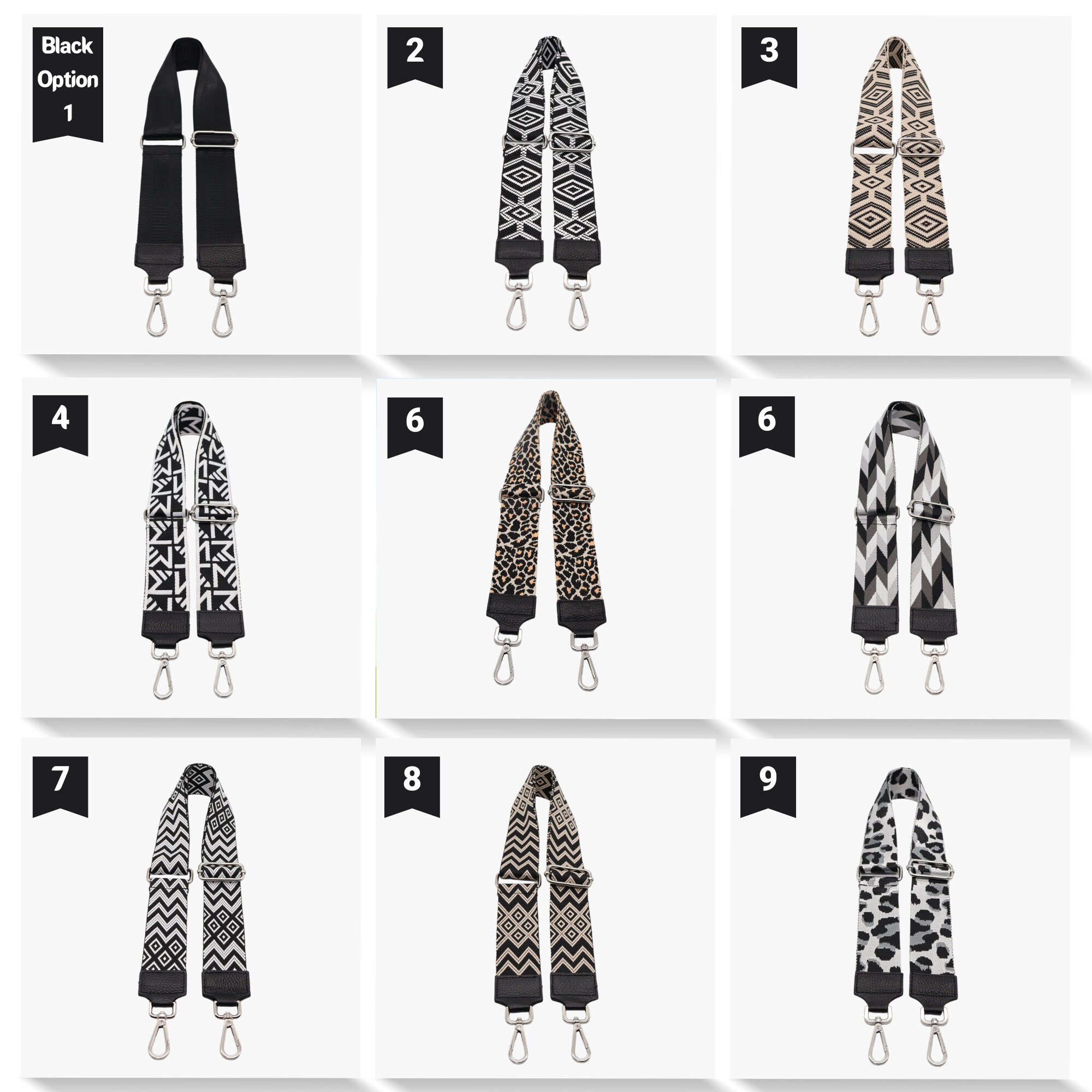 Black Bag Strap, Crossbody Bag Strap, Interchangeable Strap for Bum ...