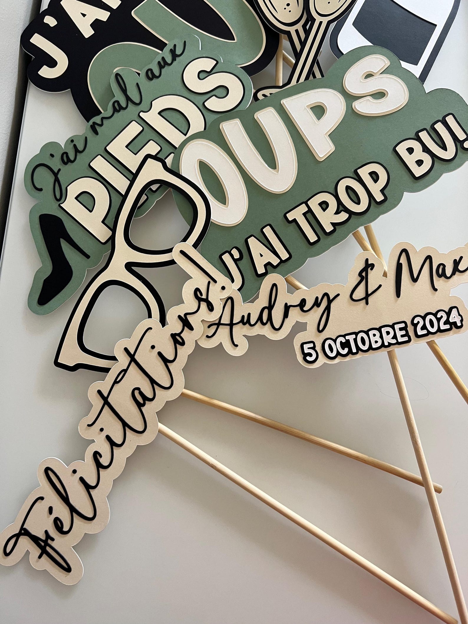 Wooden Stick Photo Booth Props – Fun Photo Booth Props Set for Weddings ...