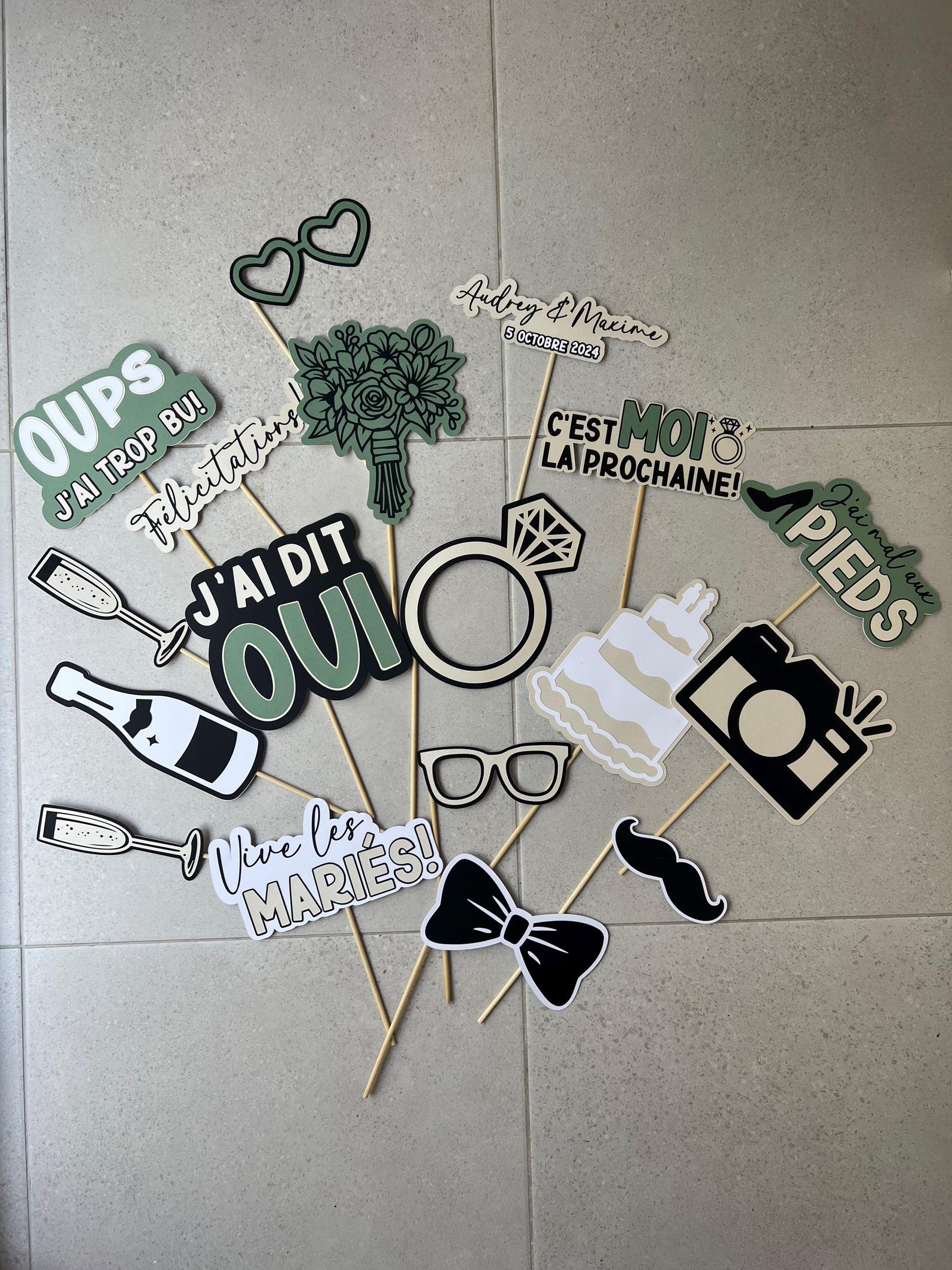 Wooden Stick Photo Booth Props – Fun Photo Booth Props Set for Weddings ...