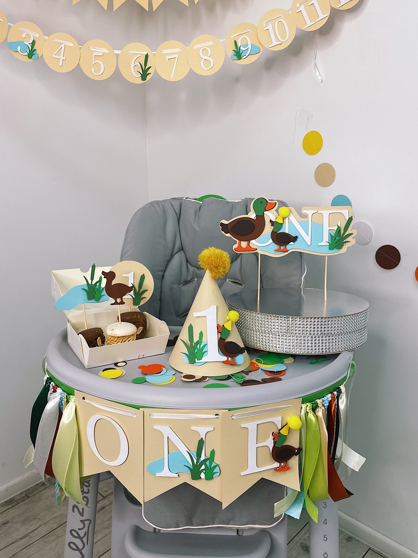 One Duck Cake Topper Baby Duck One Baby Duck First Birthday Mallard ...