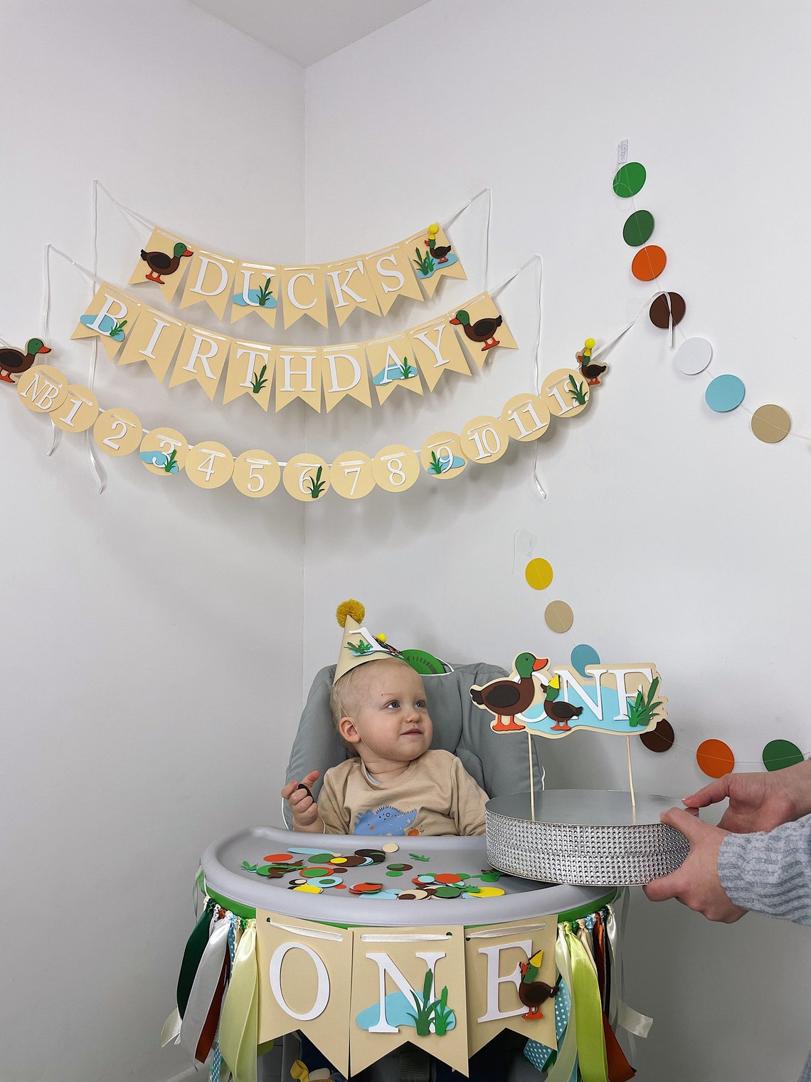 One Duck Cake Topper Baby Duck One Baby Duck First Birthday Mallard ...