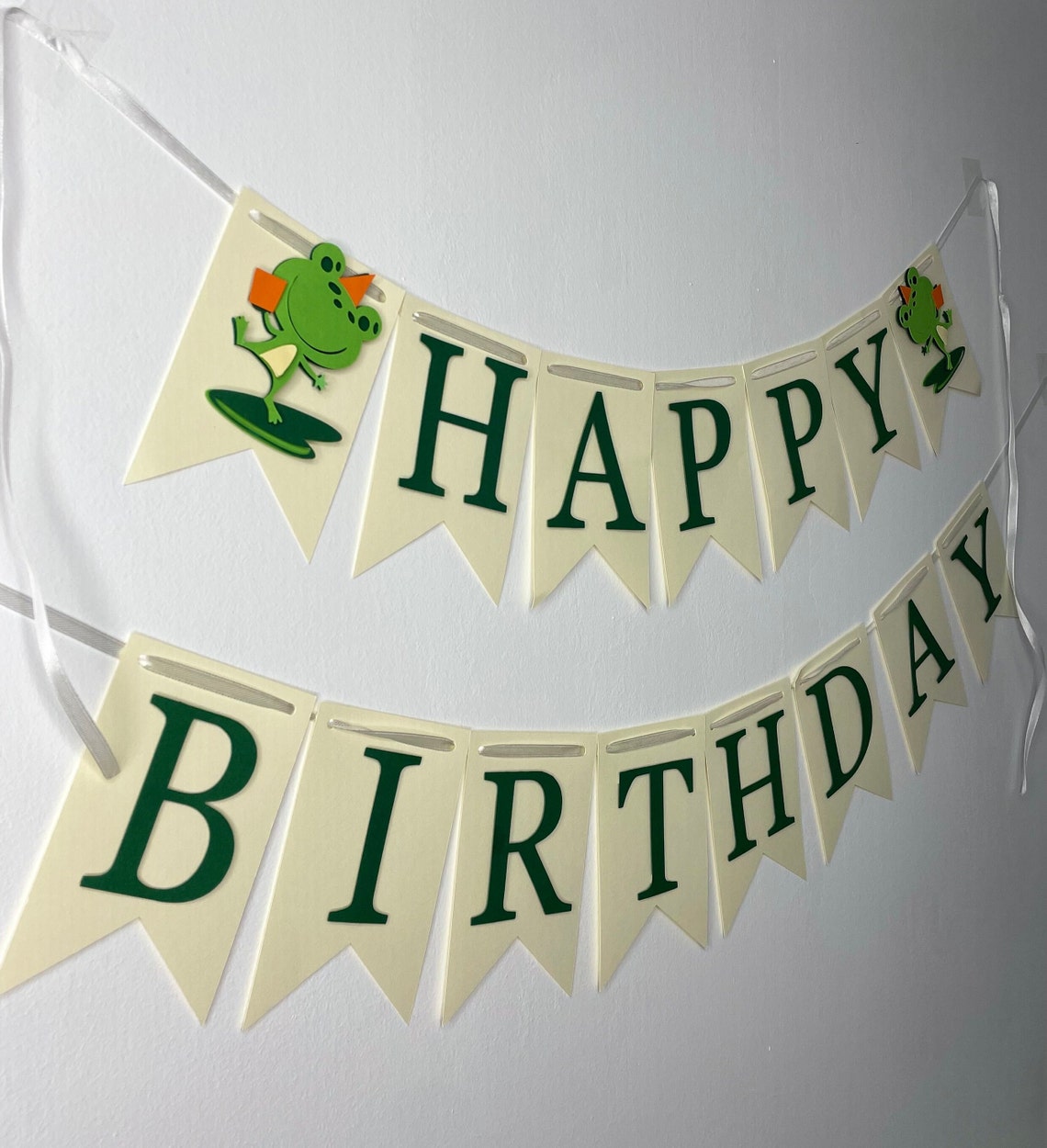 Frog Birthday Banner, Wild One Birthday Decorations, Animal Banner ...