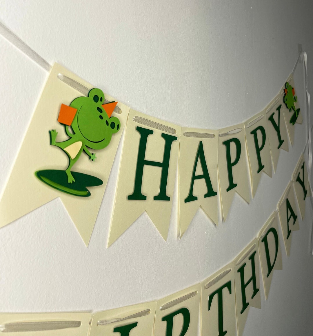 Frog Birthday Banner, Wild One Birthday Decorations, Animal Banner ...