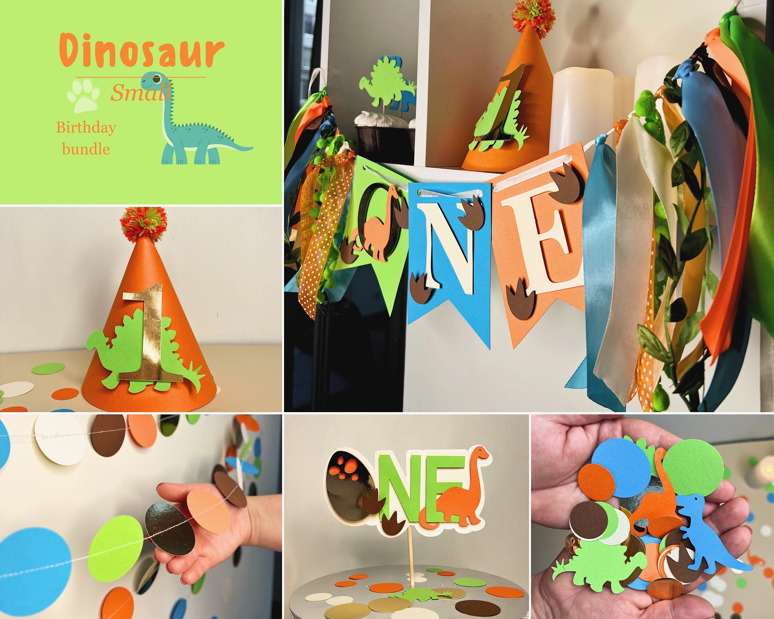 Dinosaur First Birthday, Party Bundle, Party Set, Dinosaur Birthday ...
