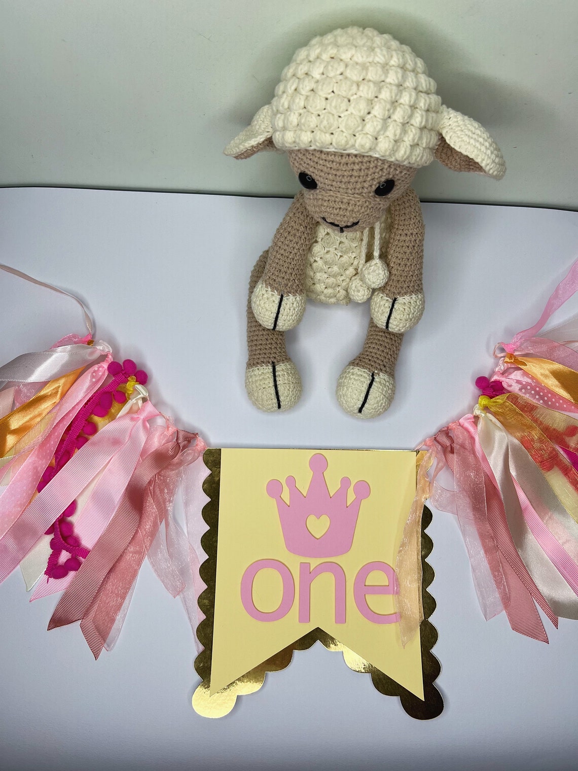 Princess High Chair Banner, Pink Boho 1st Birthday Decorations, Blush ...