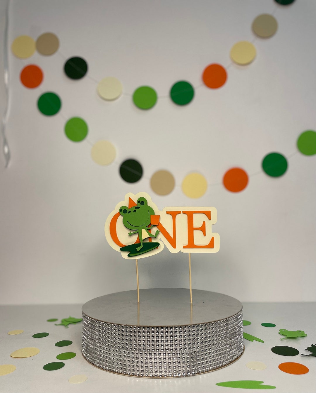 One Frog Cake Topper Frog One Frog First Birthday Frog Birthday Boy ...