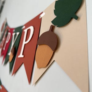 Autumn Birthday Banner, Fall Themed Decorations, Pumpkin and Leaves ...