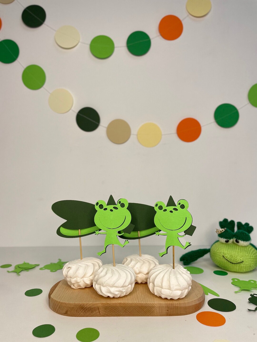 One Frog Cupcake Toppers, Green Frog, Frog First Birthday Frog Duck ...