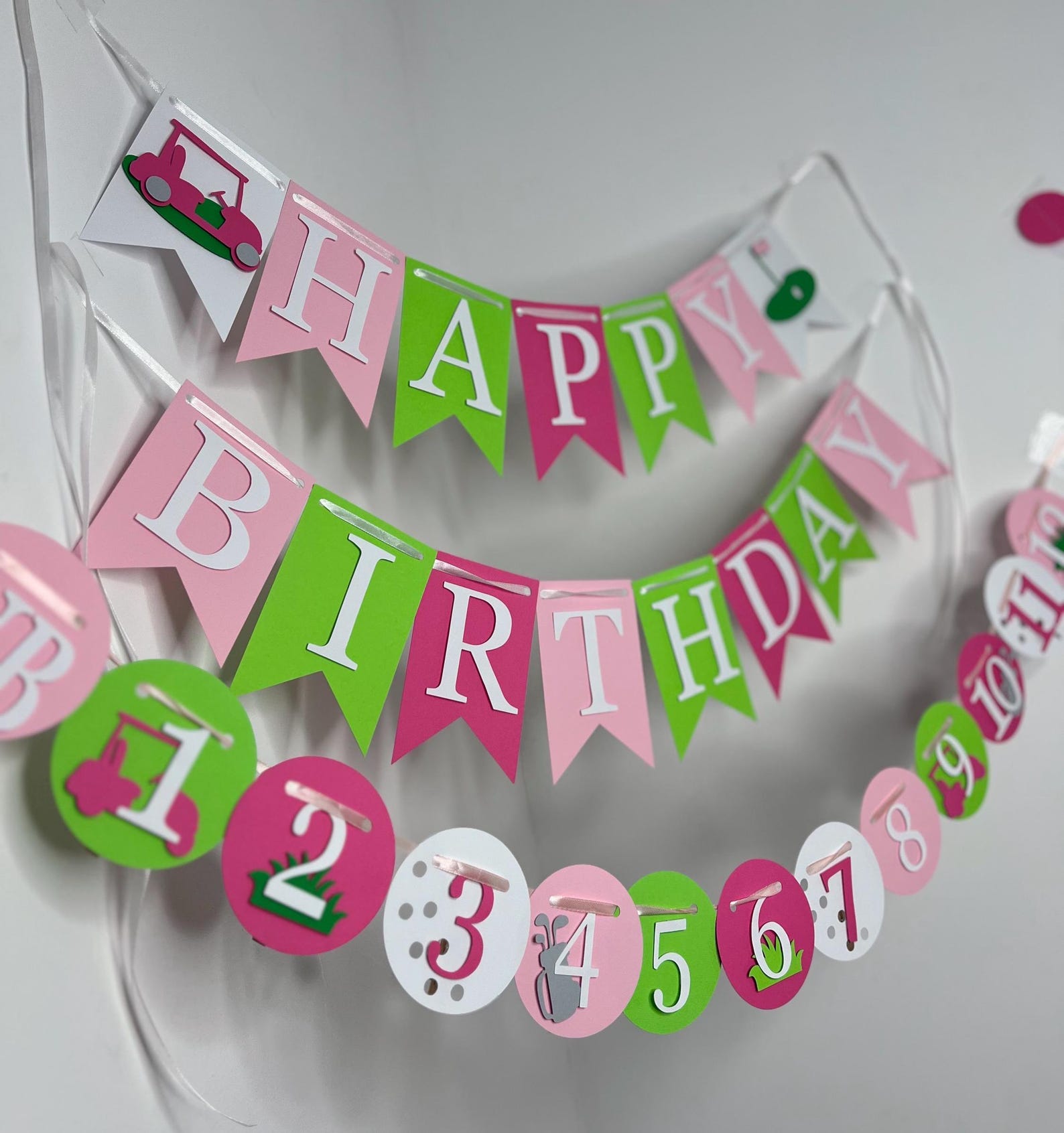 Pink Hole in One First Birthday Decorations, Girl Golf Birthday Party ...