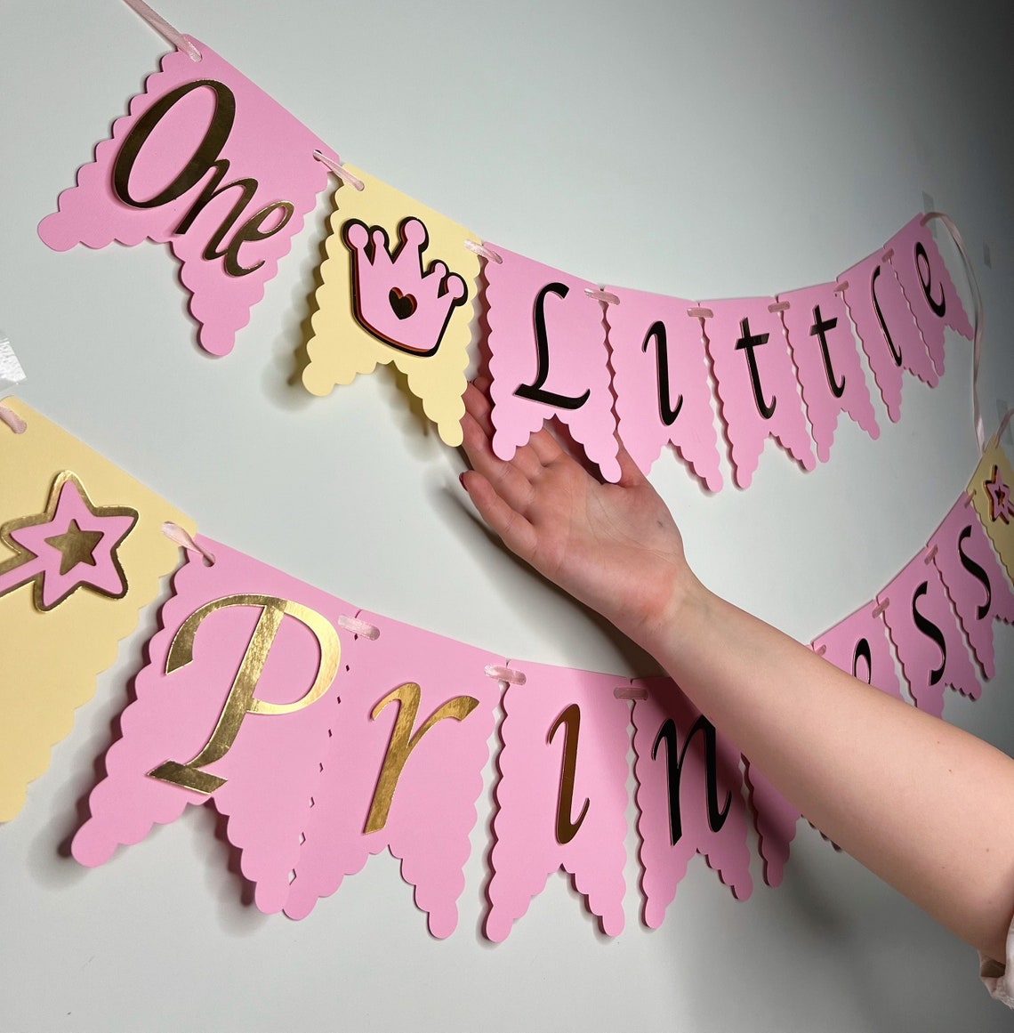 Princess Birthday Decorations. Princess Birthday Banner, Happy Birthday ...