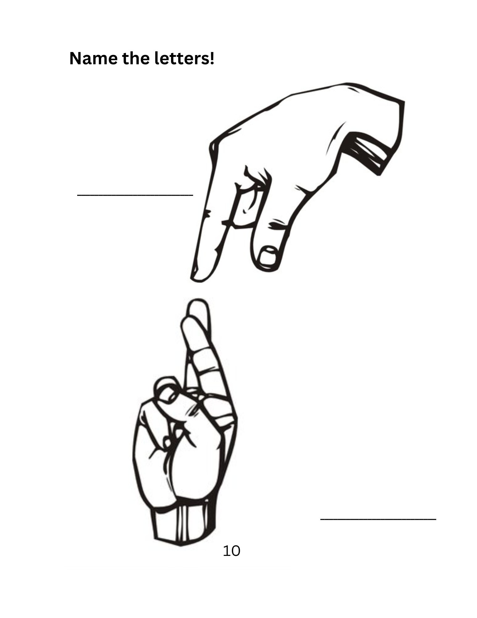 American Sign Language Chart With Worksheets to Identify Letters ... American Sign Language Chart With Worksheets to Identify Letters ...