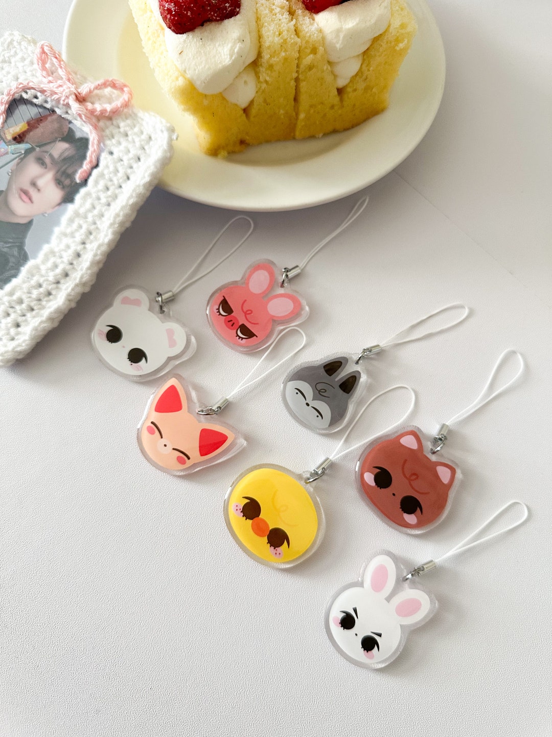 Skzoo Kpop Acrylic Chibi Acrylic Keychain Phone Charm - Etsy