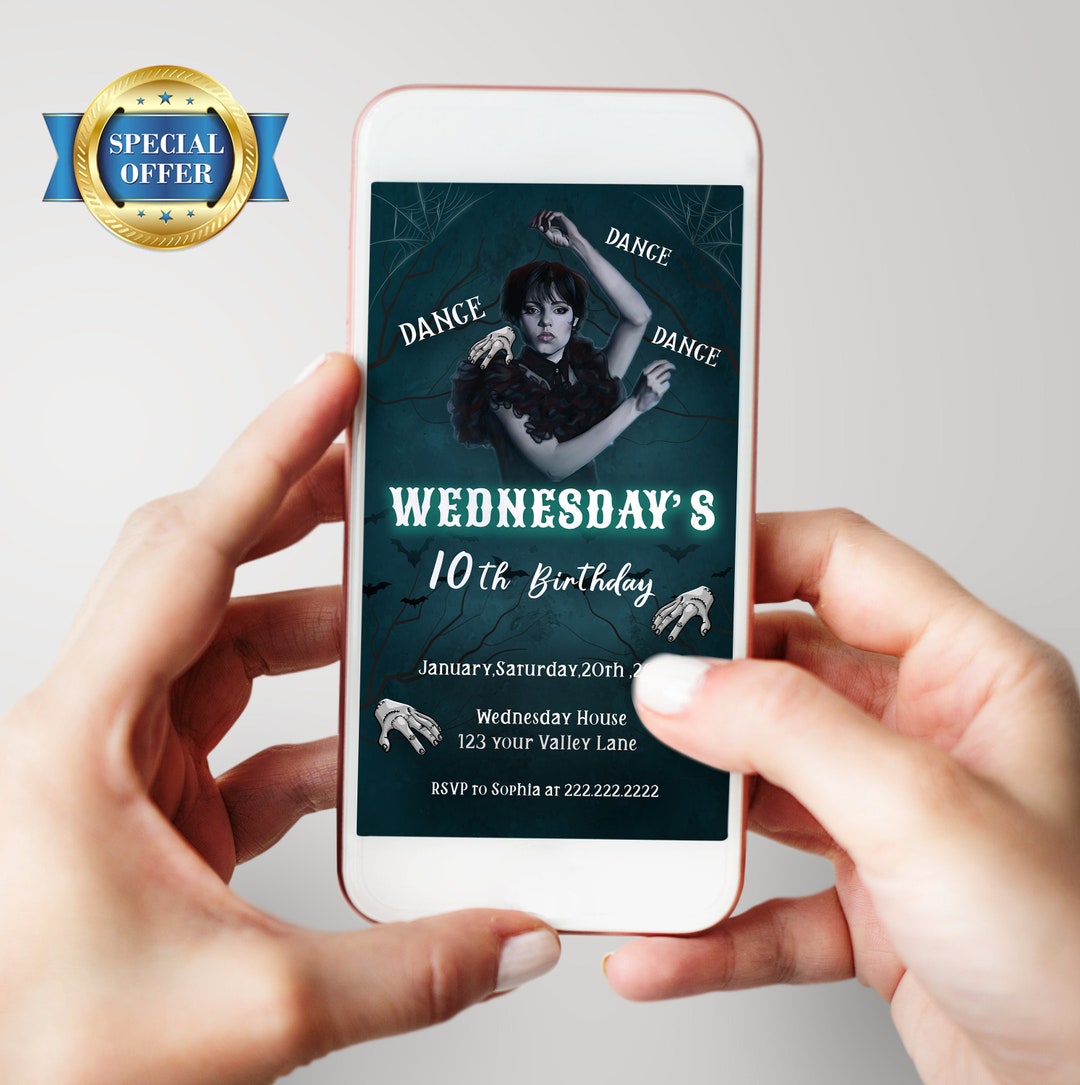 Editable Mobile Wednesday Birthday Invitation Template, Birthday Party ...