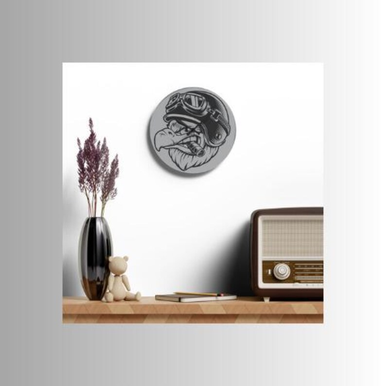 Wall Clock Man Cave Garage Clock Motorcycle Wall Clock Gift for Biker ...