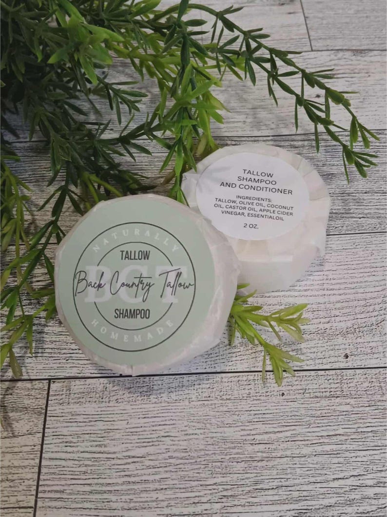 Tallow Shampoo and Conditioner 2 in 1 Bar, SMALL - Etsy