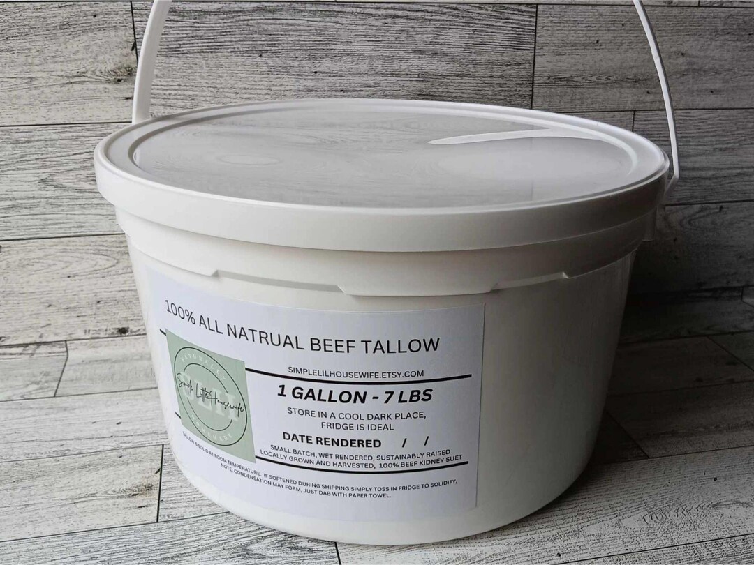 Pure Beef Tallow - 1 Gallon - 7 Lbs - Unscented - Etsy