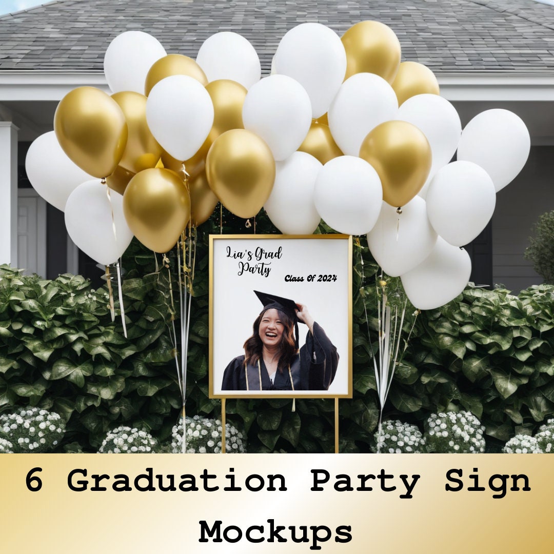 Graduation Party Sign Mockups Welcome Sign for Graduation Photo ...