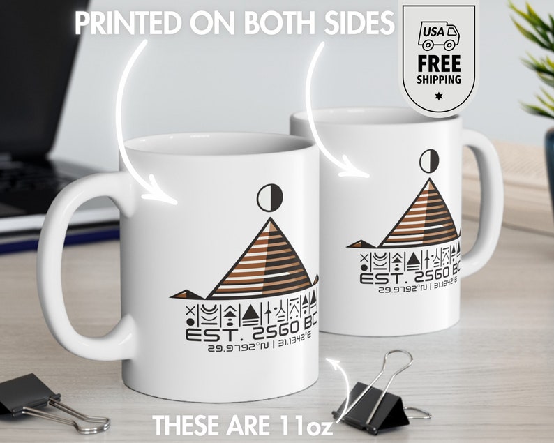 Giza Pyramid Mug 11oz/15oz, Great Pyramid Mug for A Drink, Coffee/tea ...