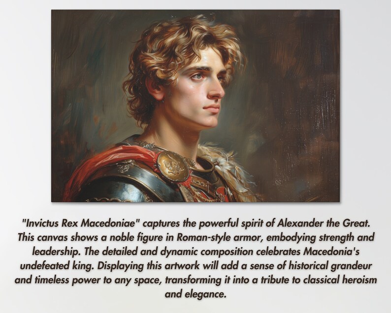 Alexander the Great Portrait, Alexander Painting Art Canvas Gallery ...