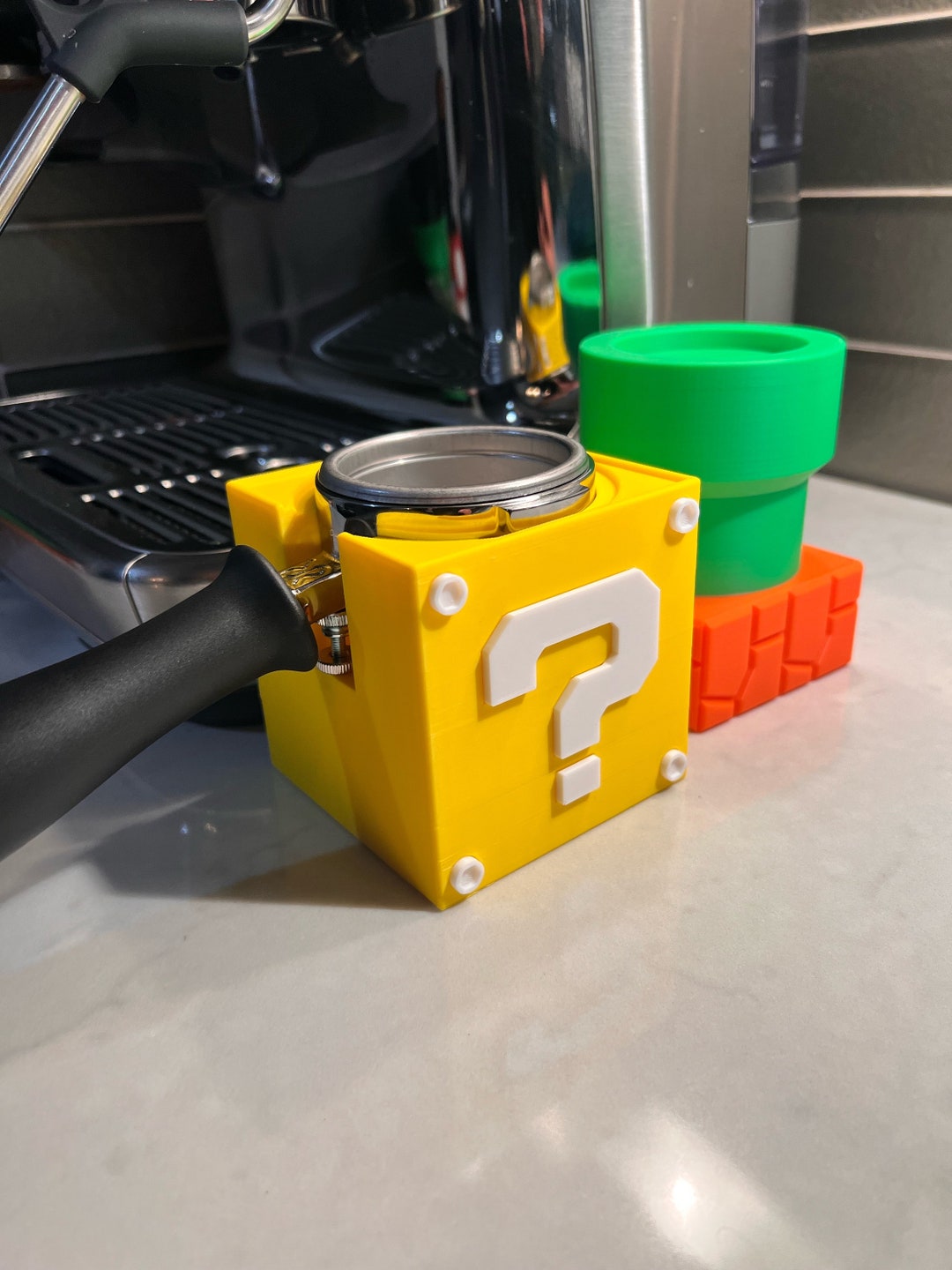 Mario Coffee Portafilter Holder | Power-up Questionbox | Espresso ...