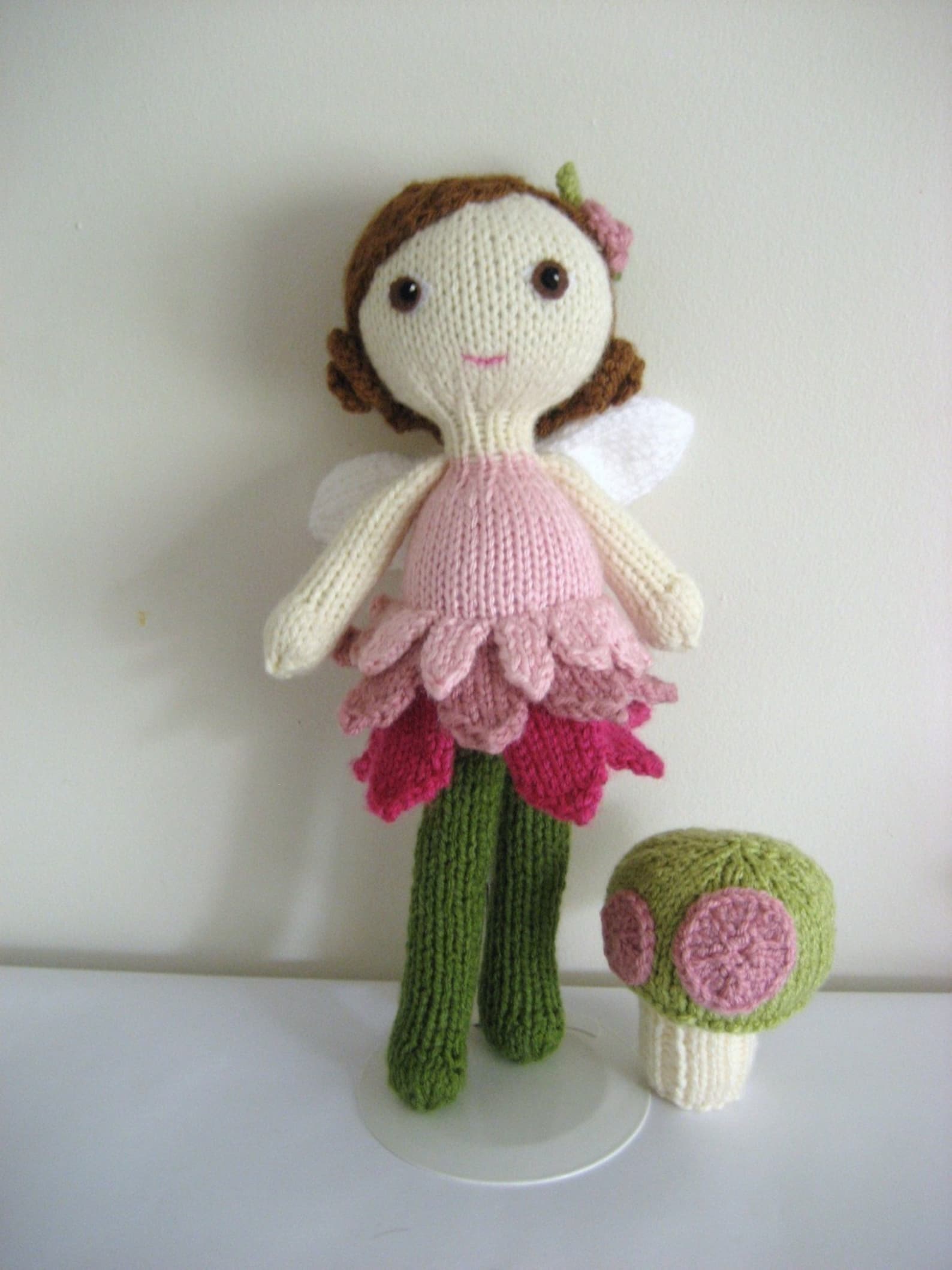 Amigurumi Knit Fairy Doll and Mushroom Pattern Set Digital Download ...
