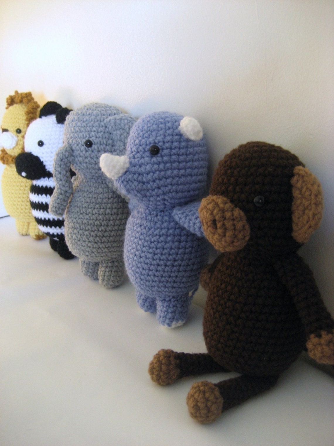 Amigurumi Crochet Safari Animals Pattern Set Digital Download - Etsy