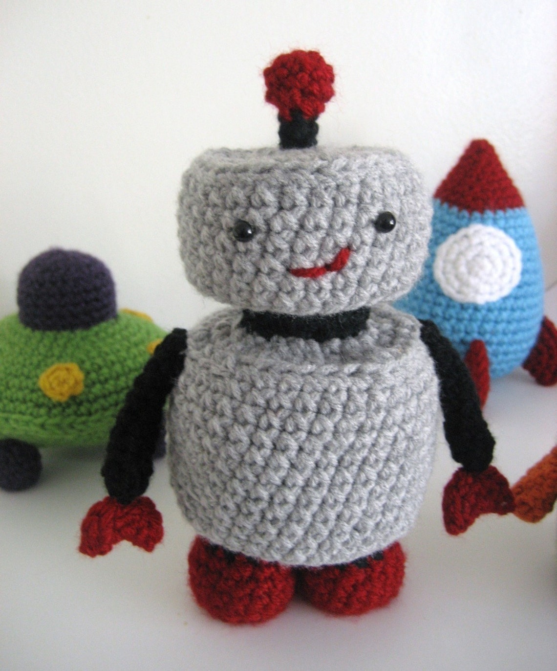 Amigurumi Crochet Robots Rockets and Ufo's Pattern Set - Etsy