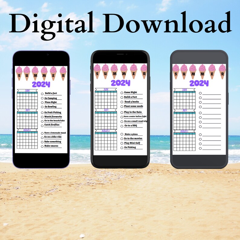 Digital Bucket List for Kids Summer Activities Kids Summer Bucket List ...