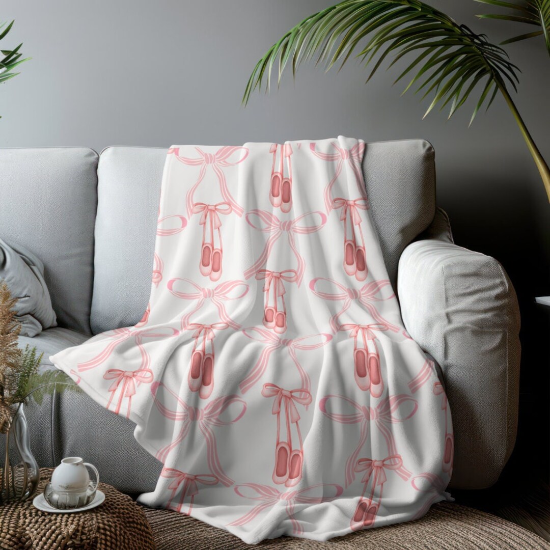 Pink Coquette Ballerina Blanket Soft Throw Soft Girl Aesthetic Dance ...
