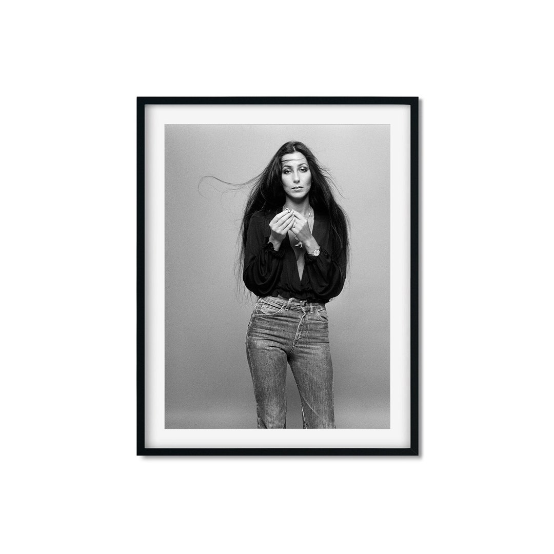 Cher Print, Cher Singer, Music Black and White Wall Art, Vintage Print ...