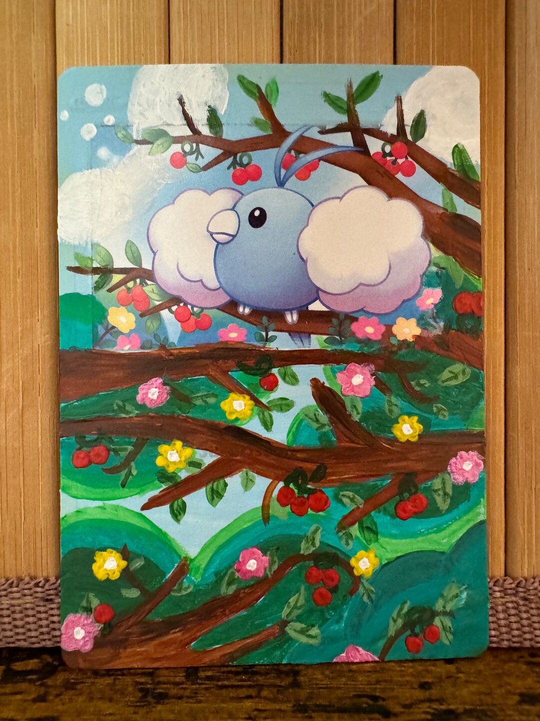 Custom Painted Pokemon TCG Swablu - Etsy