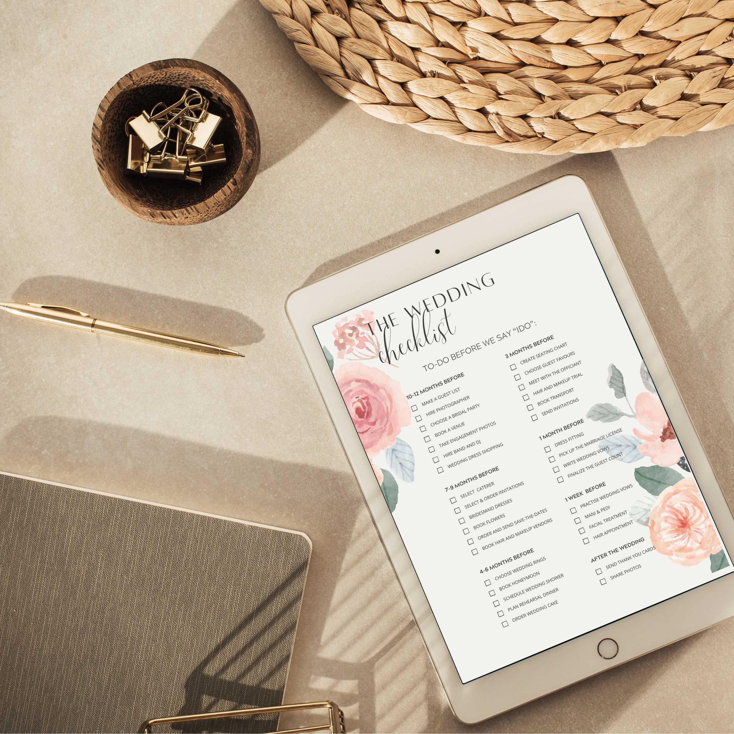 Simple Wedding Checklist, Wedding Checklist ADHD Friendly, Printable ...