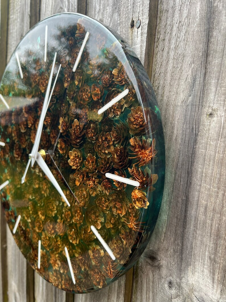EPOXY RESIN Clock,olive Wood Wall Clock,epoxy Clock - Etsy