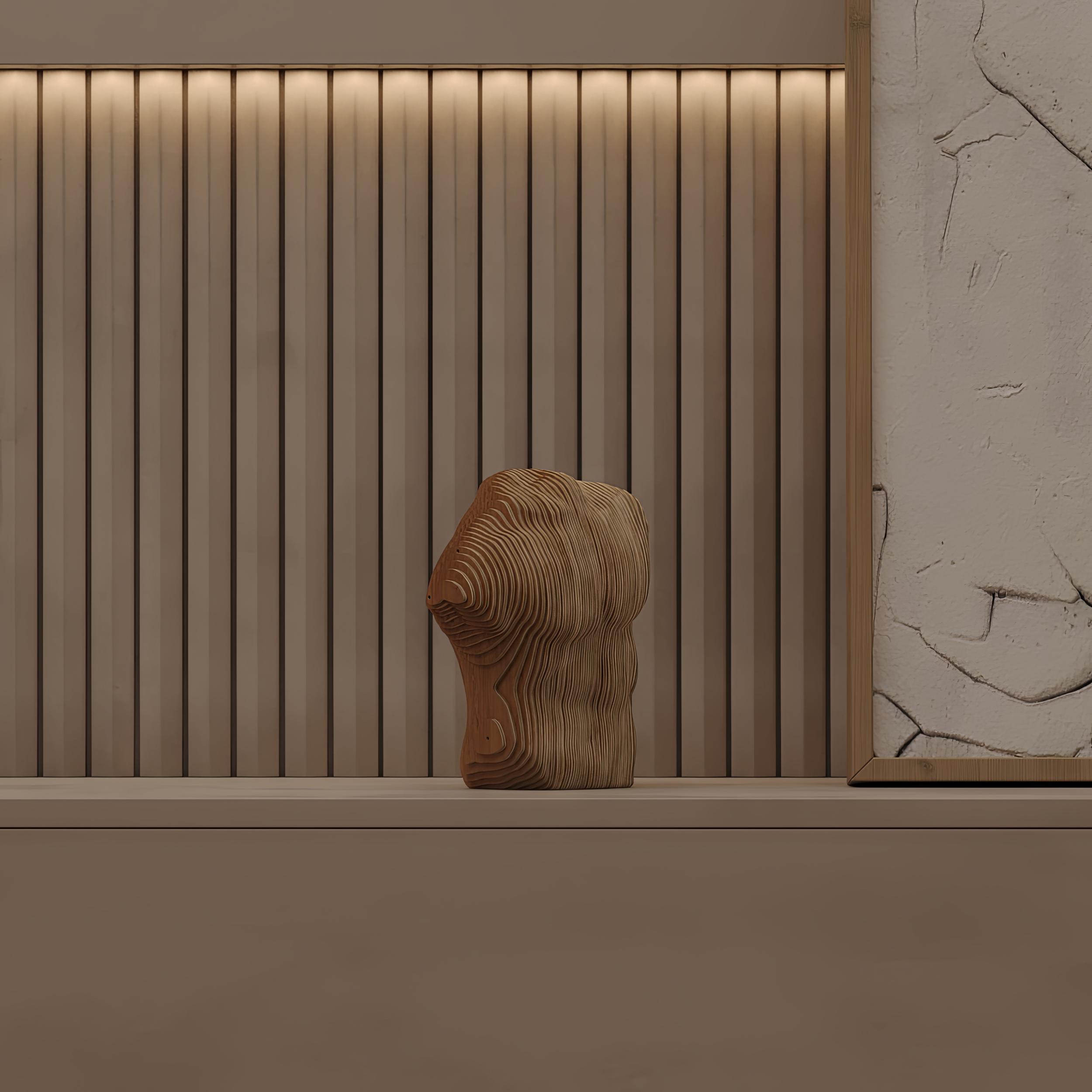 Parametric Wood Statue, CNC & Laser Cut Male Torso Design, Dxf Files ...