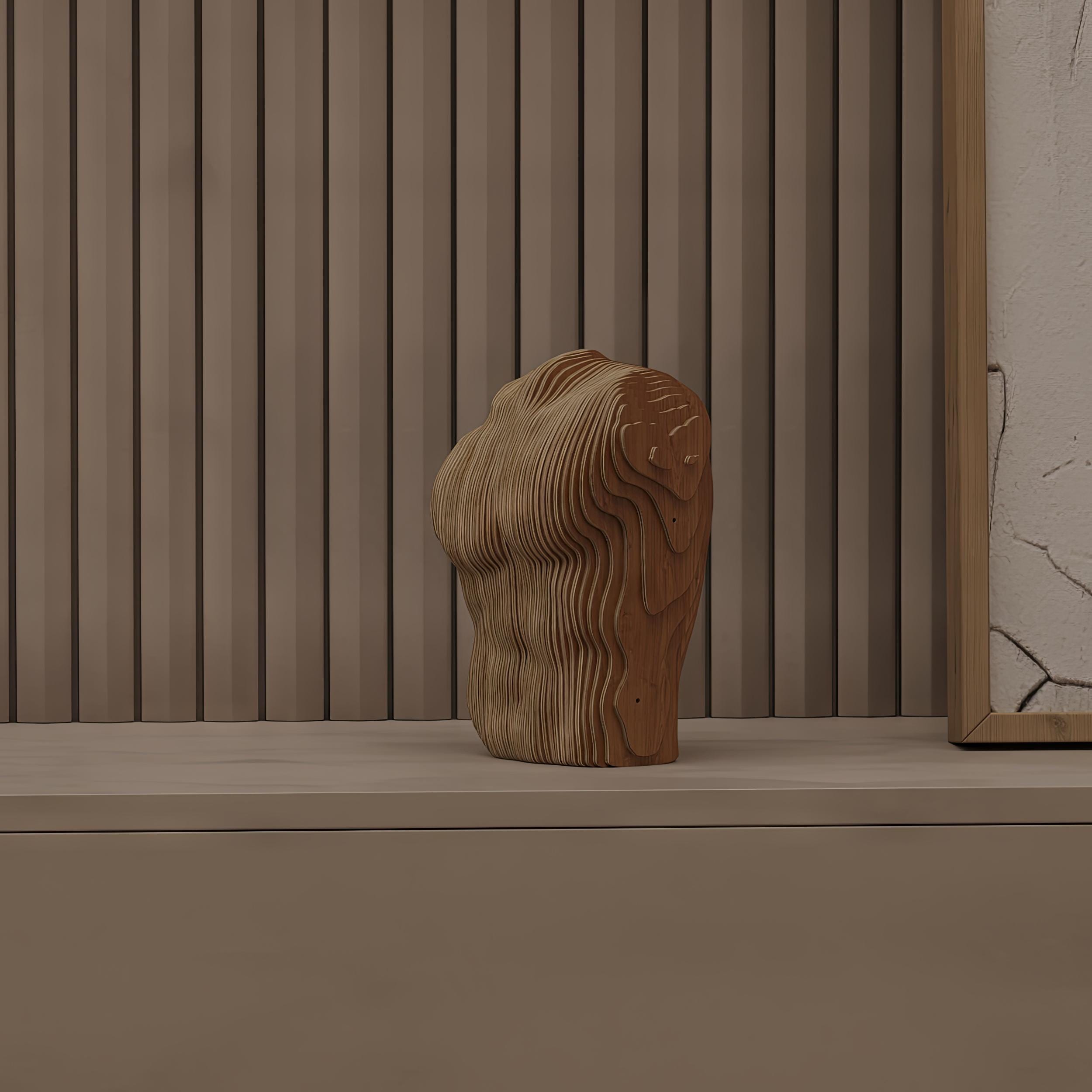 Parametric Wood Statue, CNC & Laser Cut Male Torso Design, Dxf Files ...