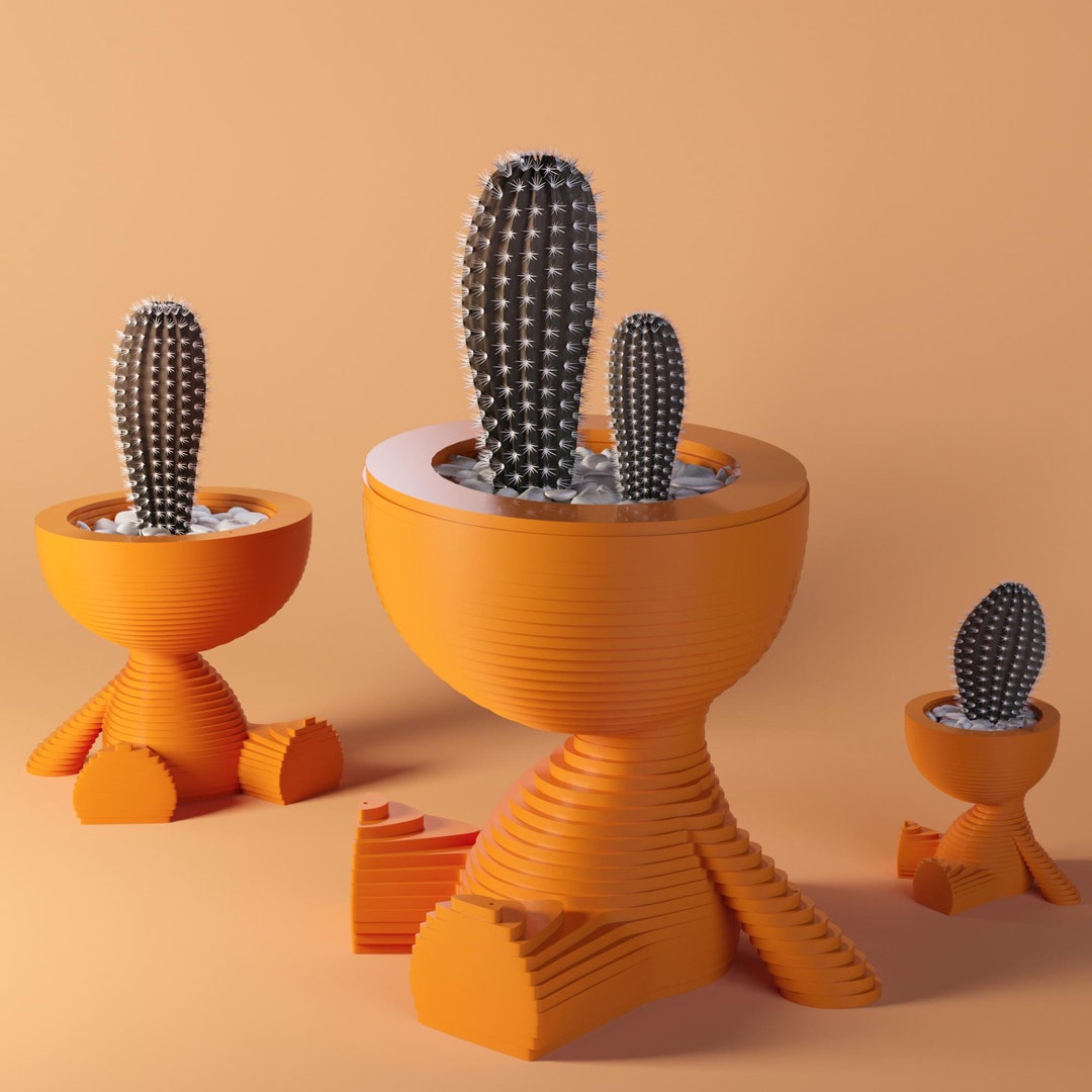 Parametric Sitting Human Flower Pot, Gifts for Book Lovers, Minimalist ...