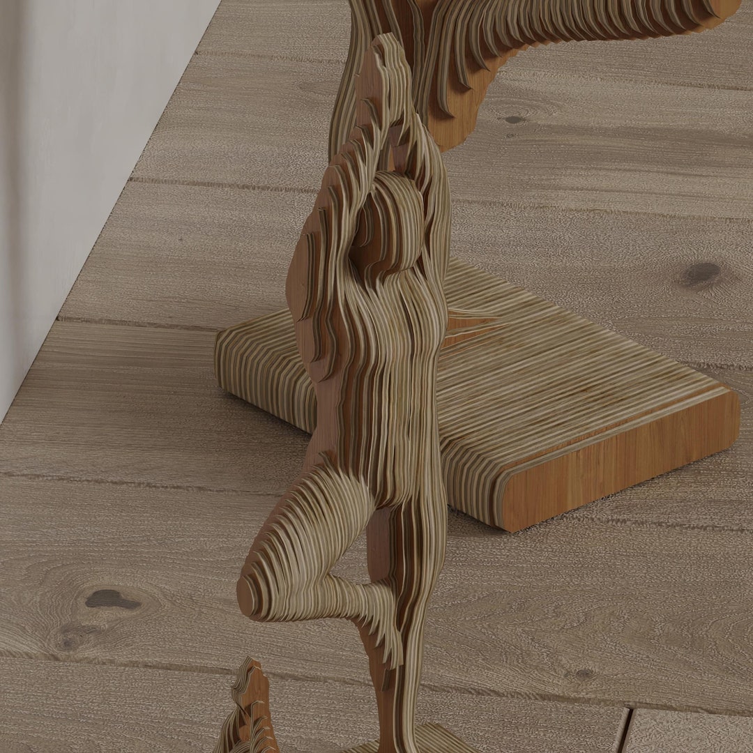 Parametric Wooden Man Sculpture, CNC Drawing Model (dxf, Dwg, Pdf) - Etsy