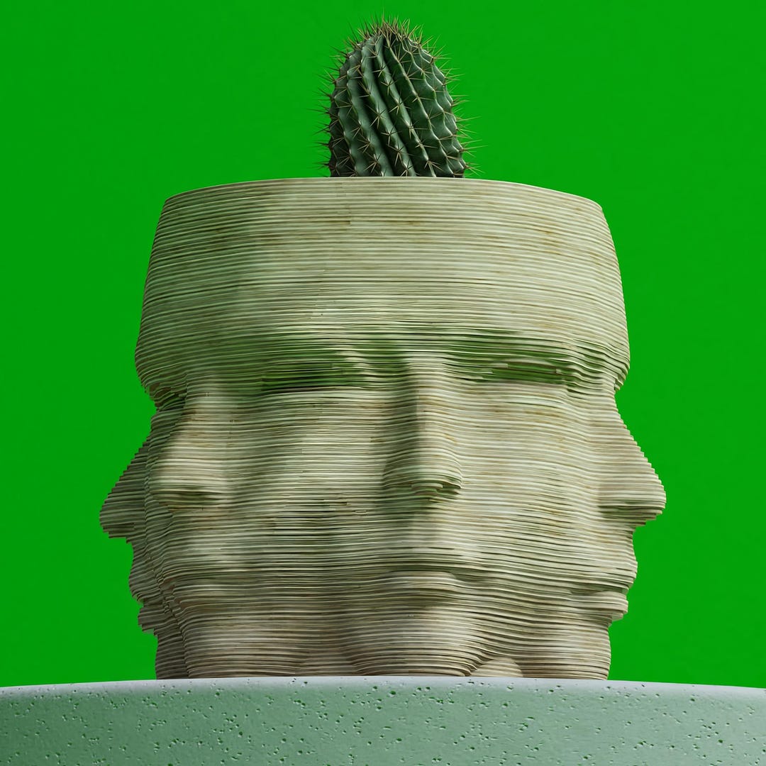 Polyhedral Flower Pot | Unique Woman-faced Planter for Home Decor ...