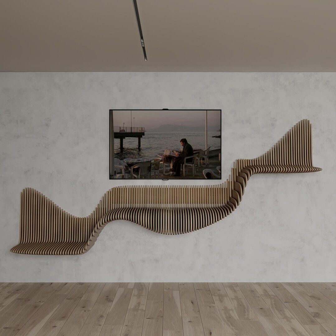 Parametric Wall Art & Parametric Modern TV Unit | Floating Shelf Design for Stylish Home Décor ...