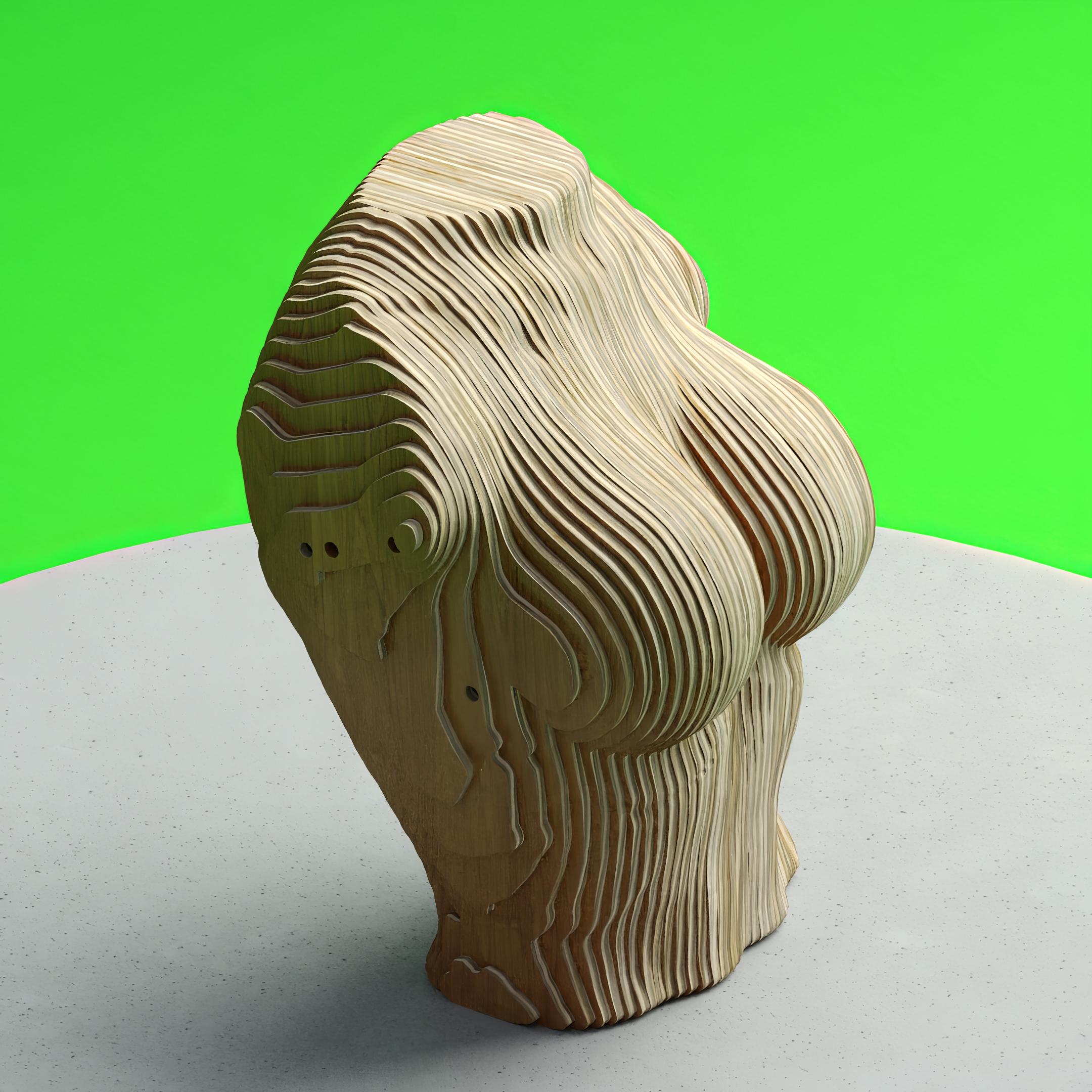 Parametric Wooden Woman, Parametric Woman, Parametric Decor, Parametric Art, Torso Female ...