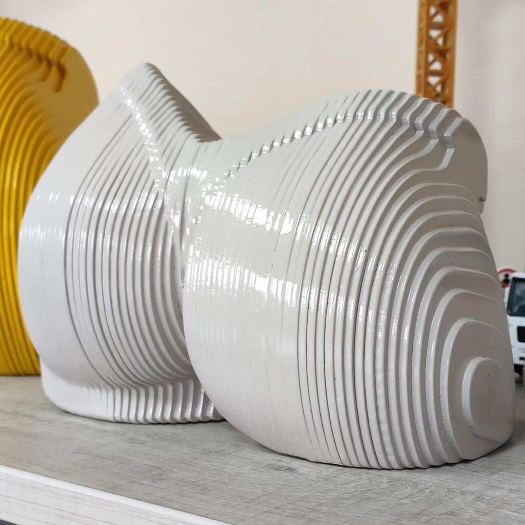 Parametric Wooden Woman Planter Modern Vase & Unique Torso Female ...