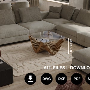 Parametric Coffee Table | Unique Wood Design for Modern Home Décor & Furniture | CNC Files ...