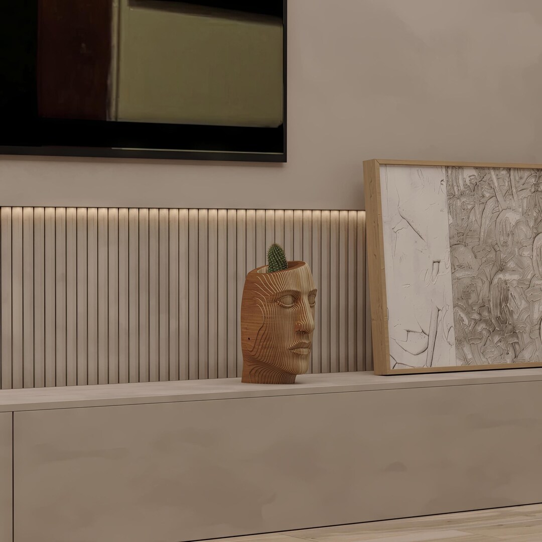 Modern Parametric Woman Head Planter | Unique Ceramic Female Planter ...