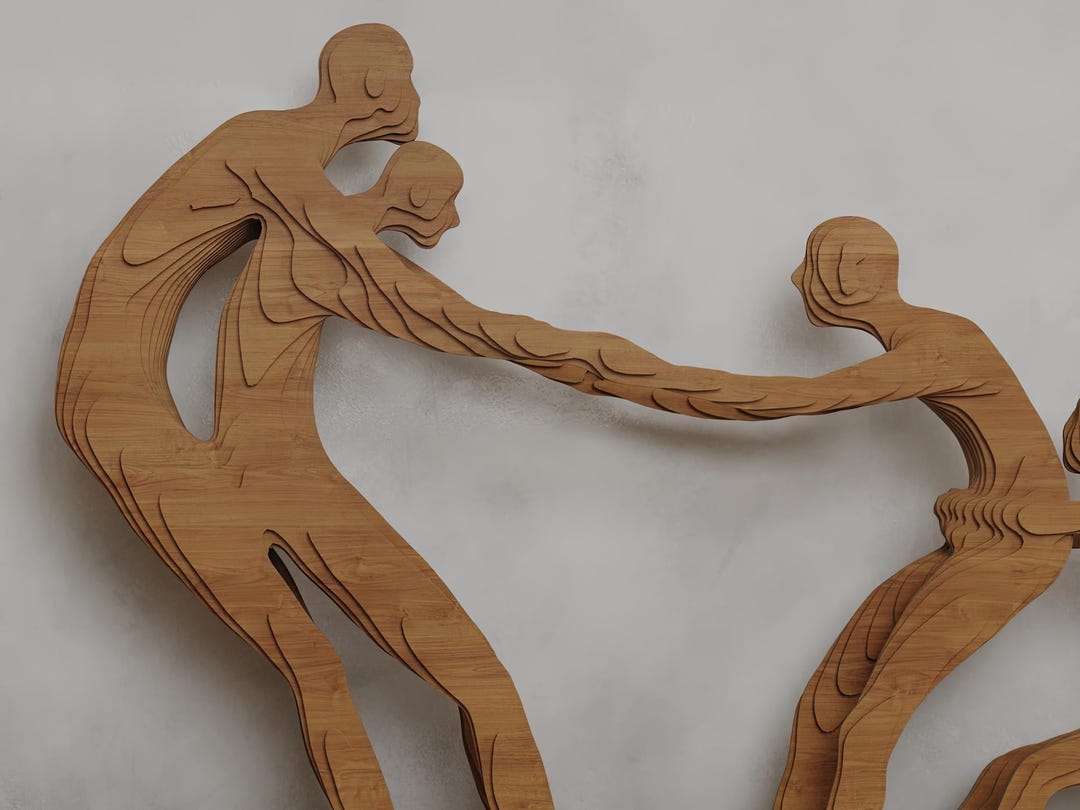 Laser-cut Parametric Wood Sculpture | Modern Human Wall Art - Etsy